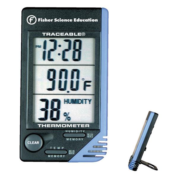 Control Company Monitor Tmprtr/Hmdty/Clk Traceable 0 to 50C LCD Dgt Ds ...